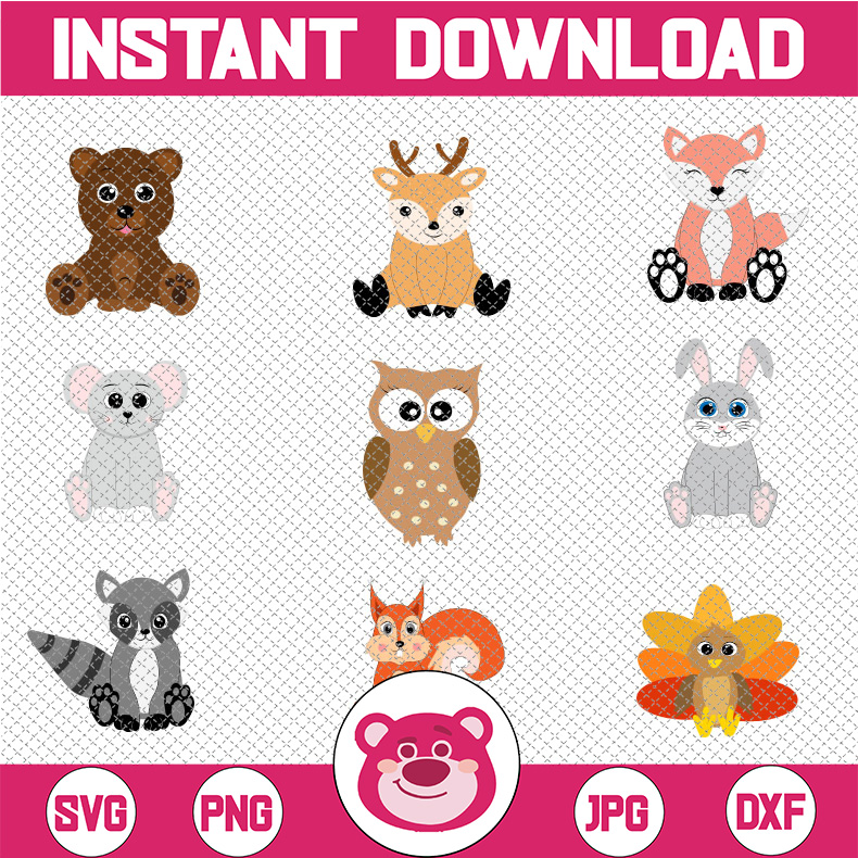 Baby Woodland Animal Cut Files, Woodland Nursery Decor, HTV | Inspire ...