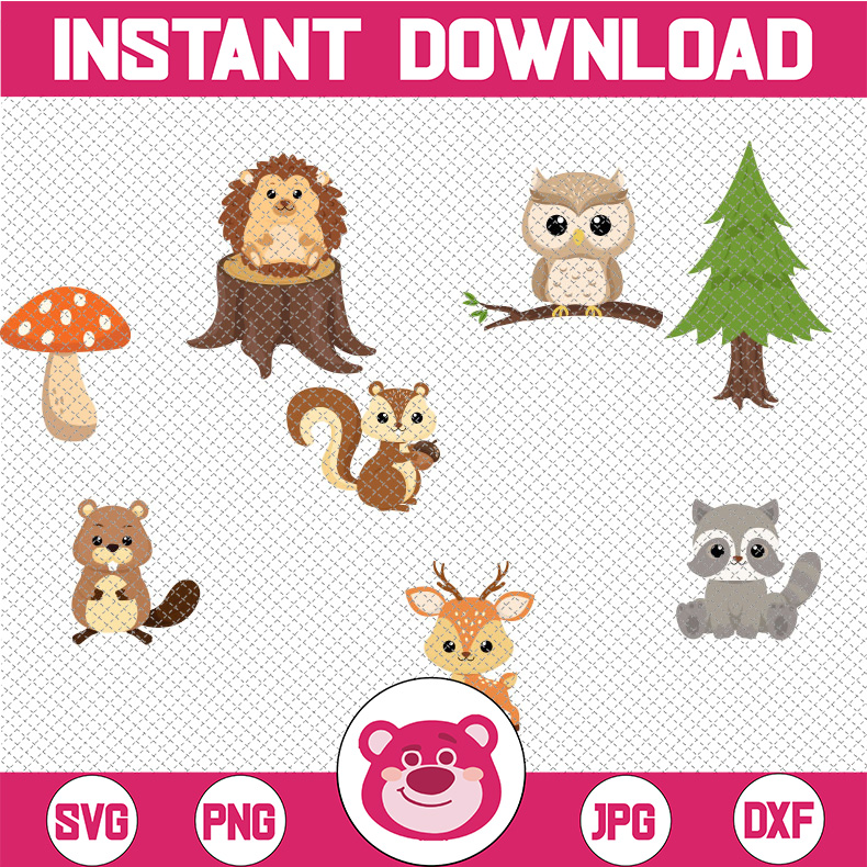 Woodland animals friends Svg, Forest Animal Svg Png, Wild Cu | Inspire ...