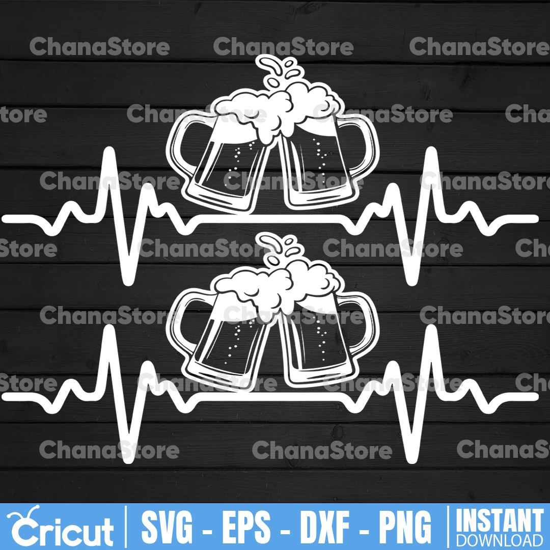 Beer heartbeat svg, beer design, beer lover clipart cricut d | Inspire ...