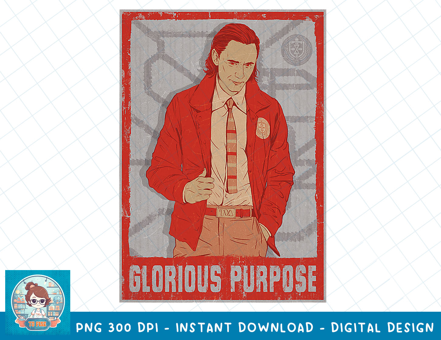 Marvel Loki Glorious Purpose Poster T-Shirt copy PNG Sublima | Inspire ...