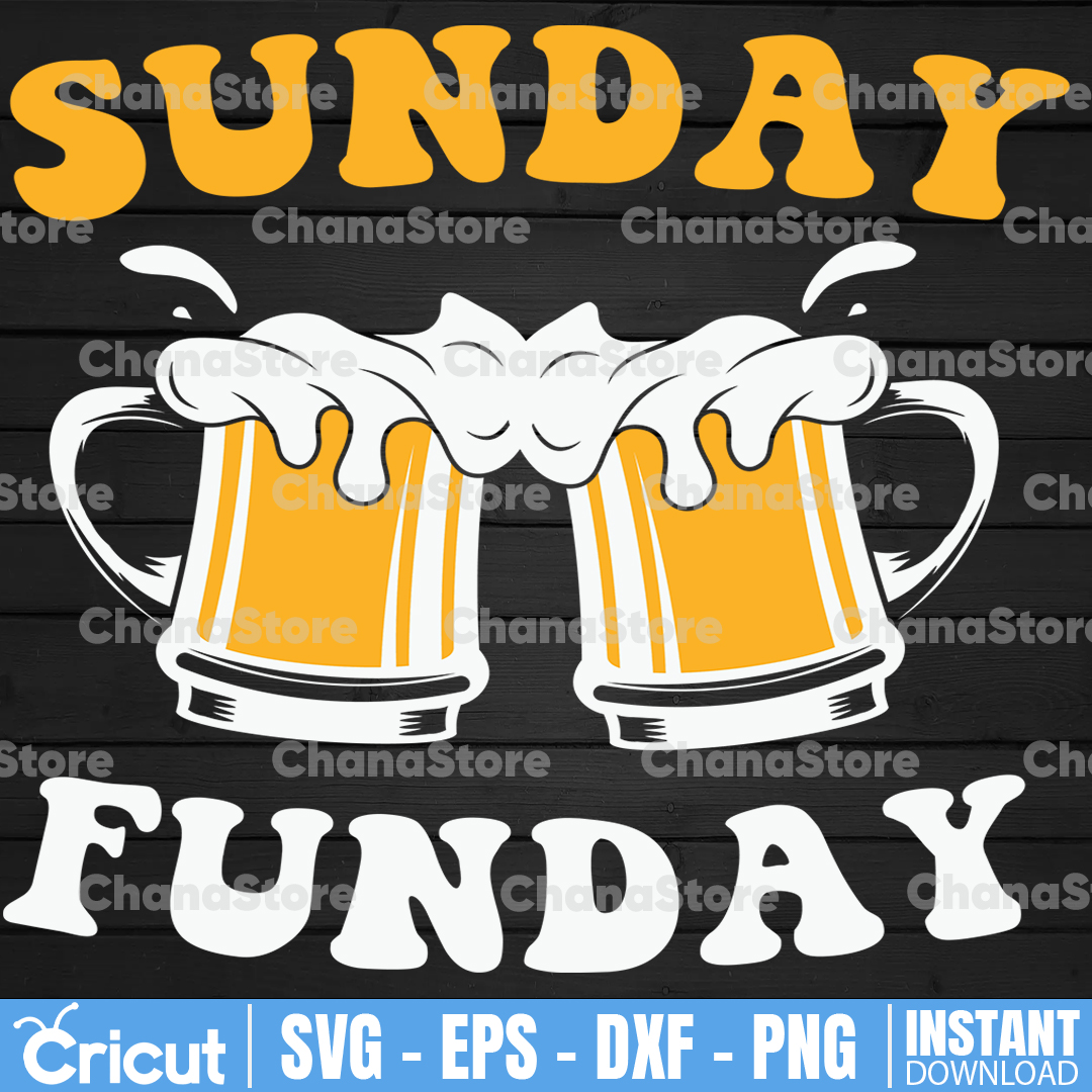 Sunday Funday Beer Cheers Svg, Beer Svg, Celebrate Svg, Beer | Inspire ...
