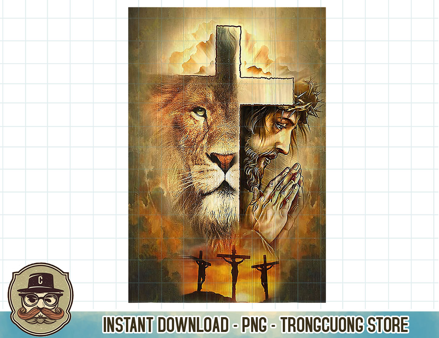 Jesus And Lion Christian God Faith Cross Christian Girl T-Sh - Inspire ...