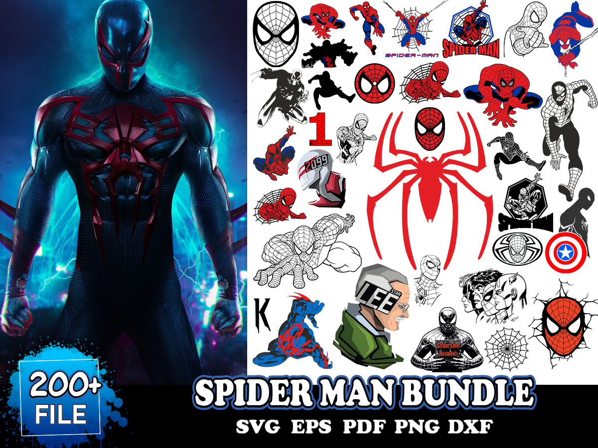 200 Spider Man Bundle, Trending Svg, Spiderman Svg | Inspire Uplift