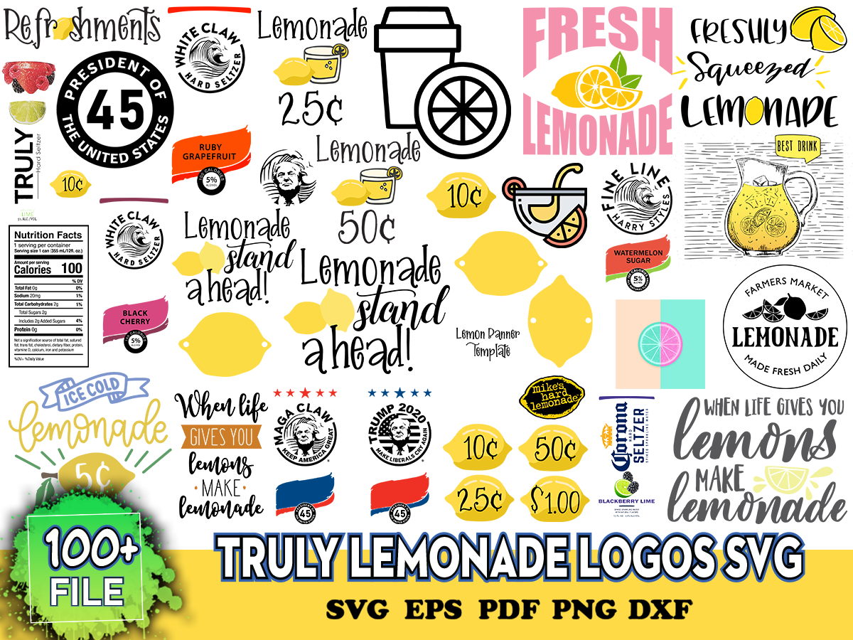 100 Truly Lemonade Logos Svg, Trending Svg, Bundle Svg, Trul | Inspire ...