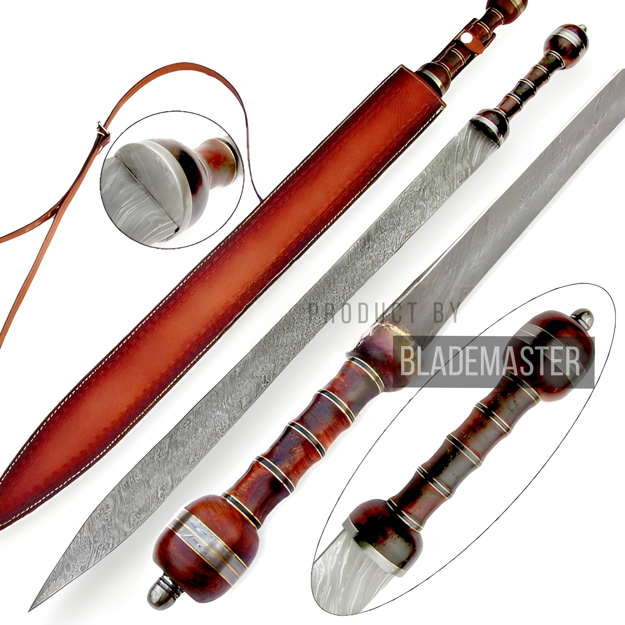 Historical Gladius Sword: Custom Damascus Steel Blade. - Inspire Uplift