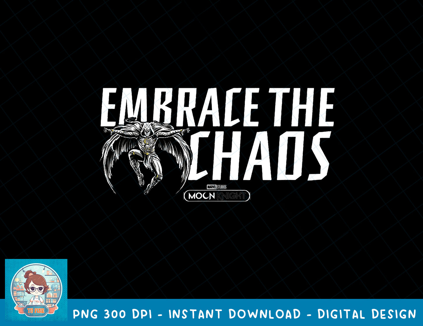 Marvel Moon Knight Embrace The Chaos Jumping Logo T-Shirt co - Inspire ...