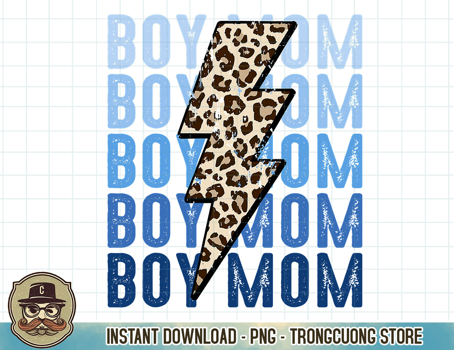 Retro Leopard Boy Mom Lightning Bolt Western Country Mama T- | Inspire ...