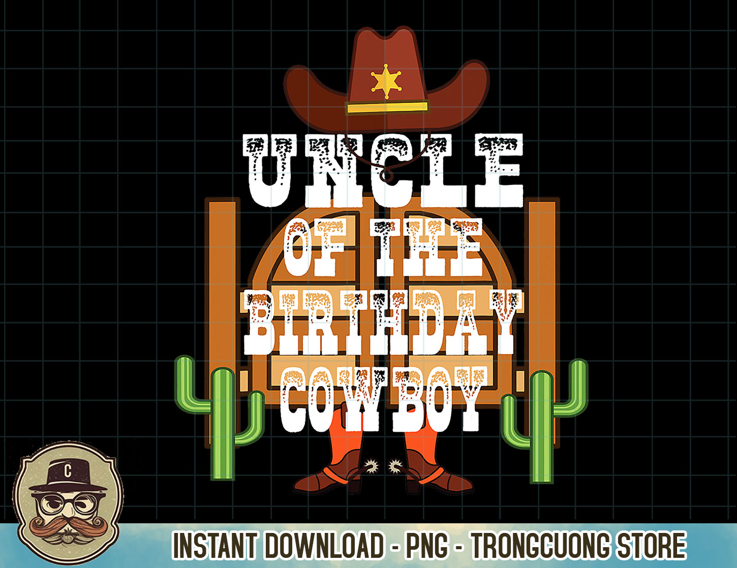 Uncle Of The Birthday Cowboy Kids Rodeo Party B-day T-Shirt | Inspire ...