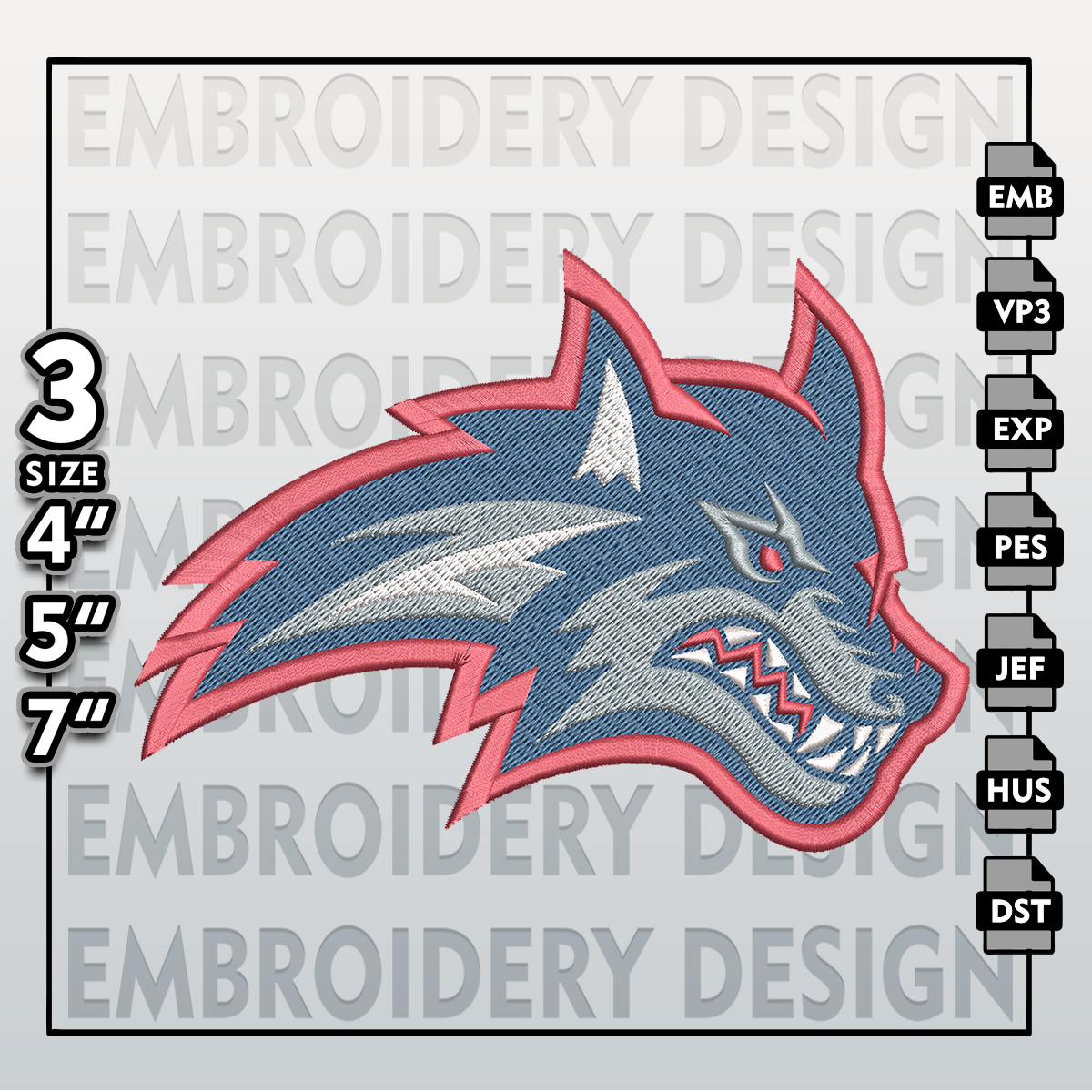 Stony Brook Seawolves Embroidery Designs, NCAA Logo Embroid | Inspire ...