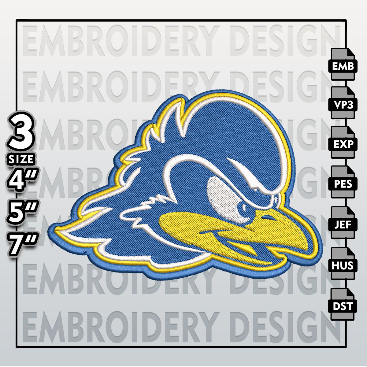 Delaware Fightin Blue Hens Embroidery Designs, NCAA Logo Em | Inspire ...