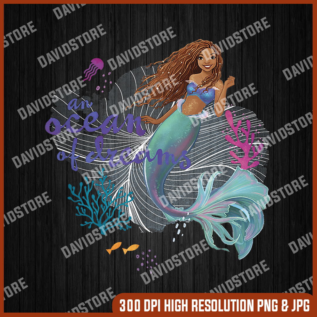 Disney The Little Mermaid Ocean Of Dreams Ariel Portrait PNG - Inspire ...
