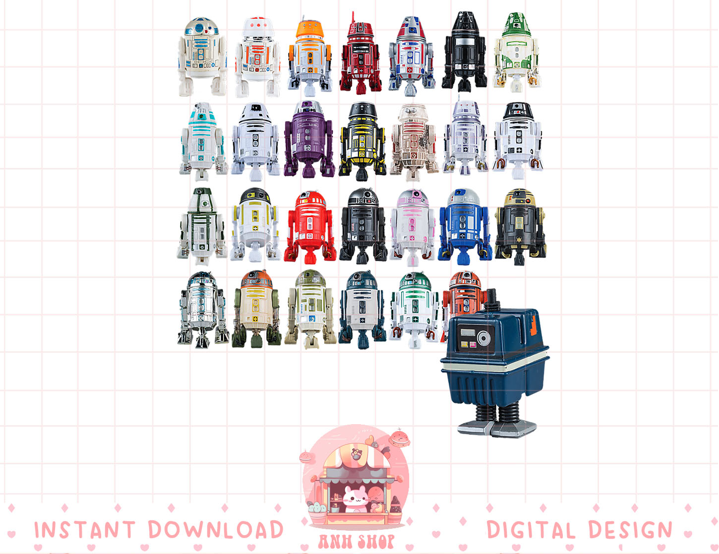 Star Wars Droids R2-D2 and Astromech Gonk png | Inspire Uplift