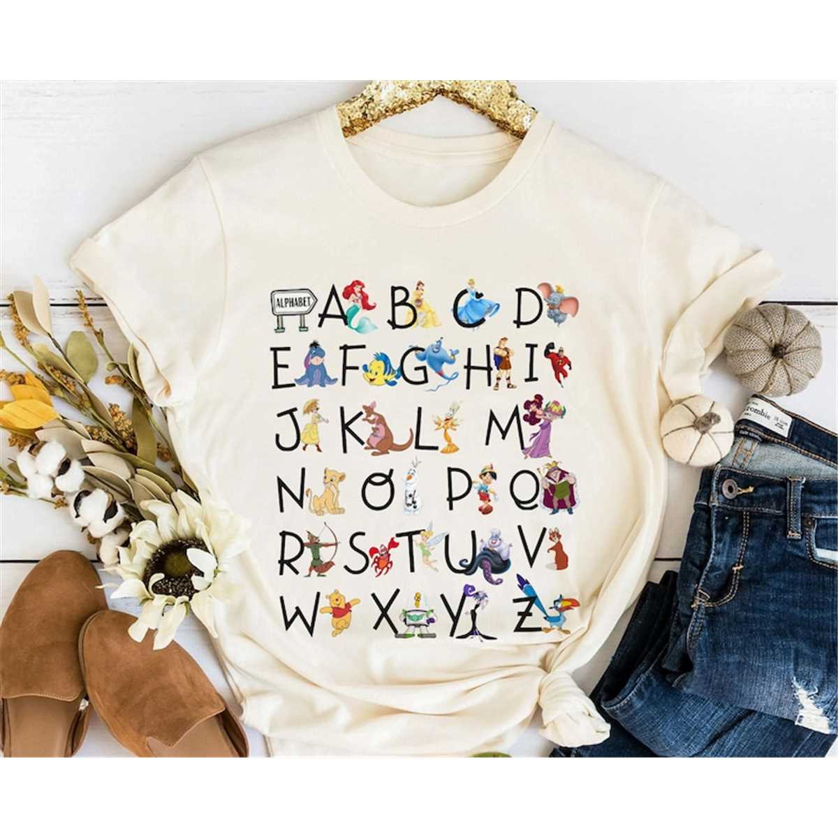 Disney Alphabet Characters from A to Z Shirt / Disney Teache | Inspire ...