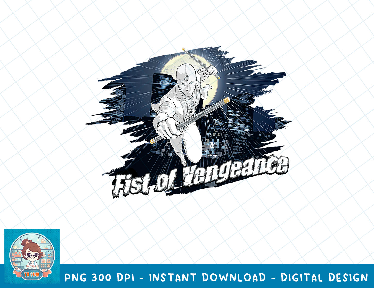 Marvel Moon Knight Mr. Knight Batons Fist of Vengeance T-Shi | Inspire ...