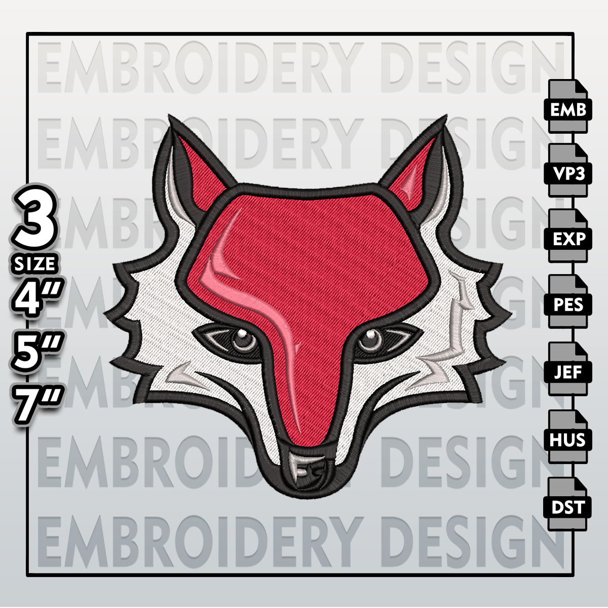 Marist Red Foxes Embroidery Designs, NCAA Logo Embroidery Fi - Inspire ...