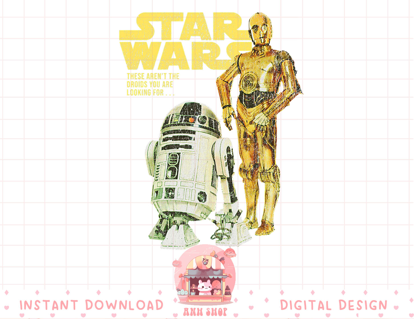 Star Wars R2-D2 & C-3PO Logo Portrait png | Inspire Uplift