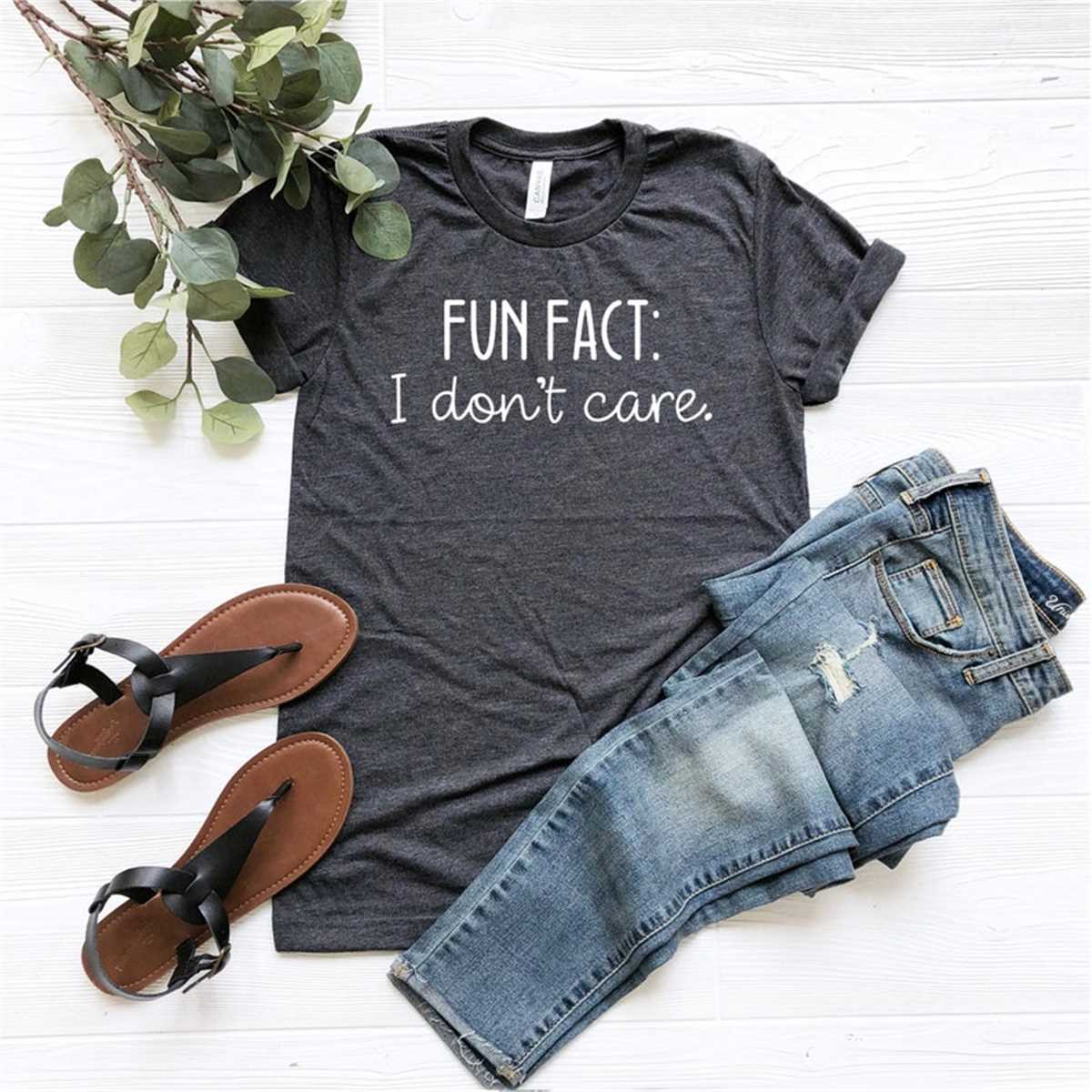 Fun Fact I Dont Care T shirt, Fun Fact Shirt, Sarcastic Shir | Inspire ...
