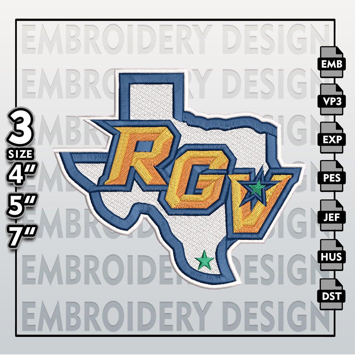 UT Rio Grande Valley Vaqueros Embroidery Designs, NCAA Logo | Inspire ...