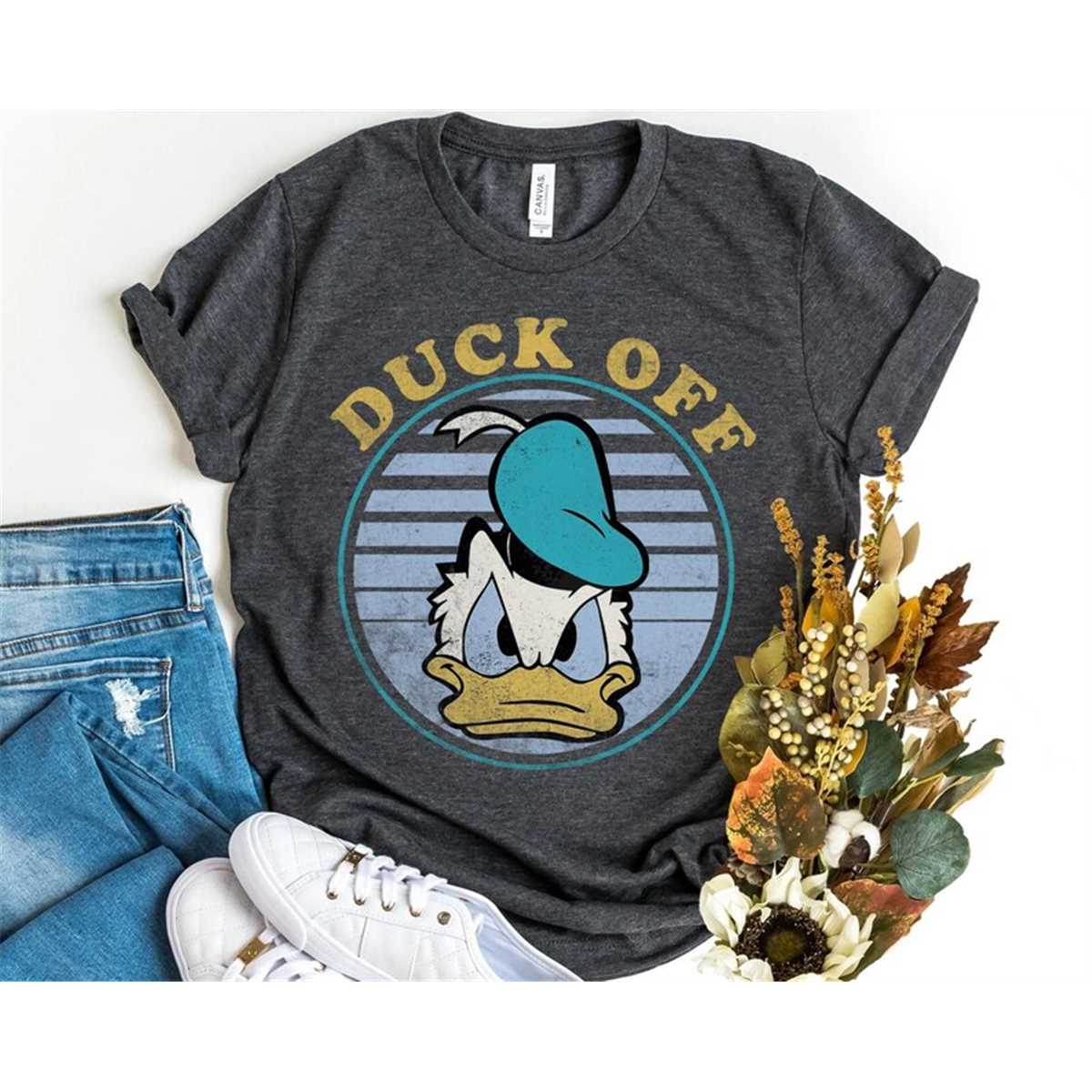 Retro 90s Donald Duck Off Shirt Disney Grumpy Duck T-shirt M | Inspire ...