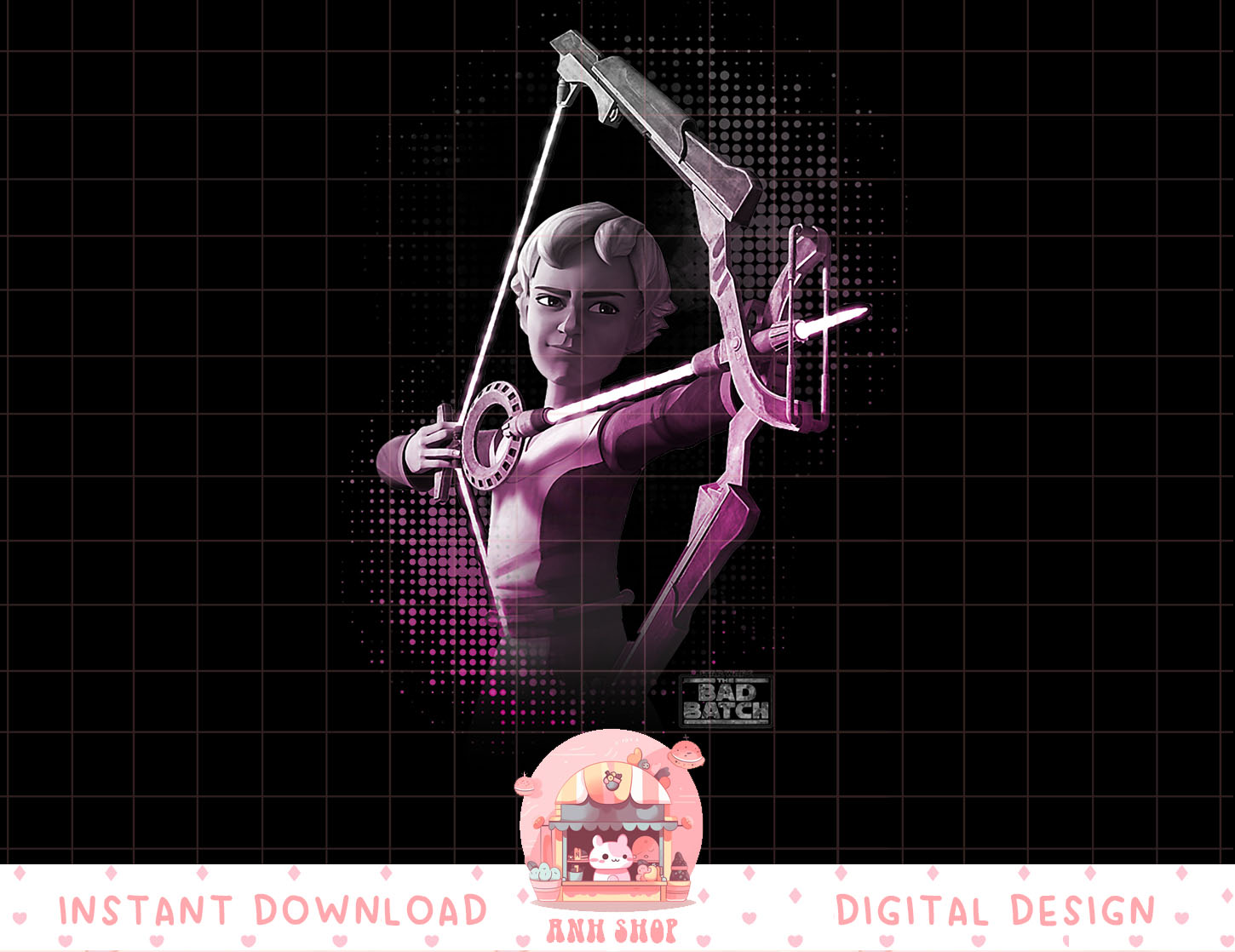 Star Wars The Bad Batch Omega Bow Portrait png | Inspire Uplift