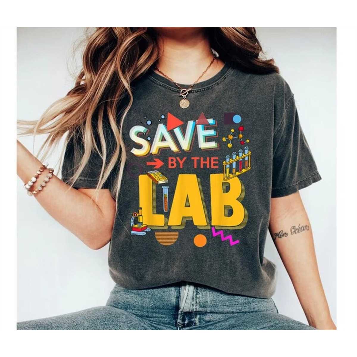 Retro Nurse Saved By The Lab Shirt, Lab Tech Shirt, Medtech | Inspire ...