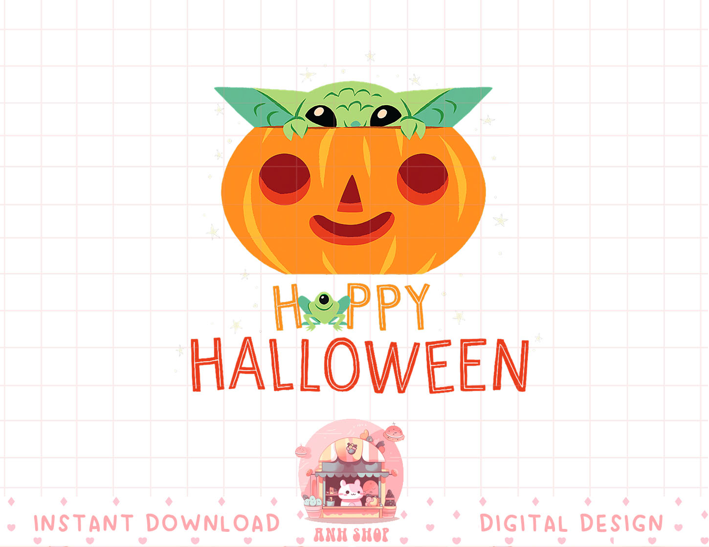 Star Wars The Mandalorian Grogu Happy Halloween png | Inspire Uplift