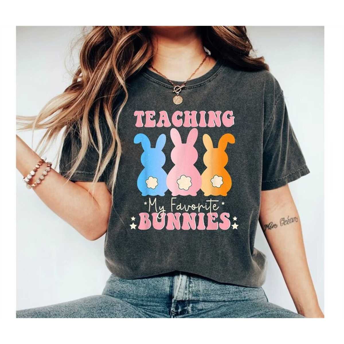 Teaching My Favorite Bunnies, Bunny Teacher Shirt, Teacher E - Inspire ...