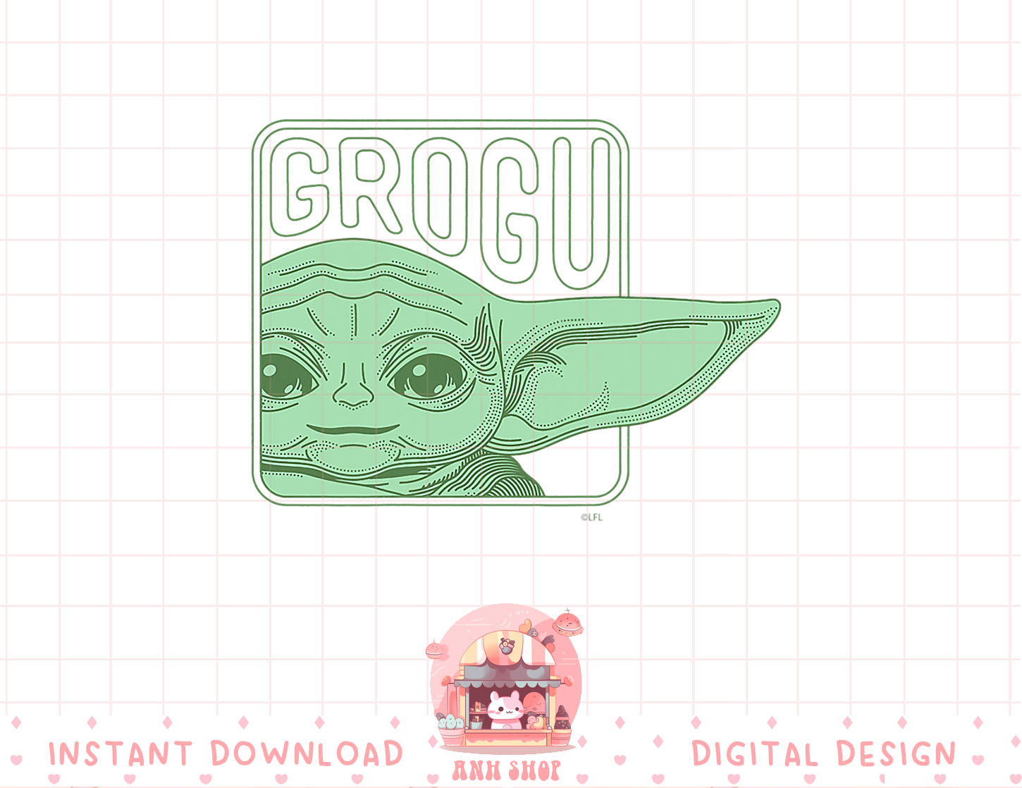 Star Wars The Mandalorian Season 3 Grogu Face with Name png | Inspire ...