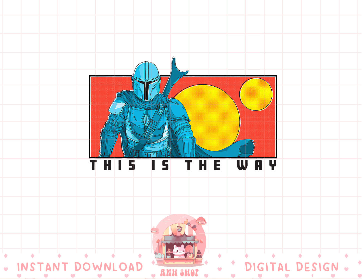 Star Wars The Mandalorian This Is The Way Cartoon Panel png | Inspire ...