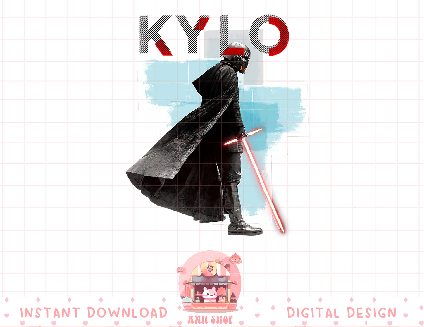 Star Wars The Rise Of Skywalker Kylo Block Stance Poster png | Inspire ...