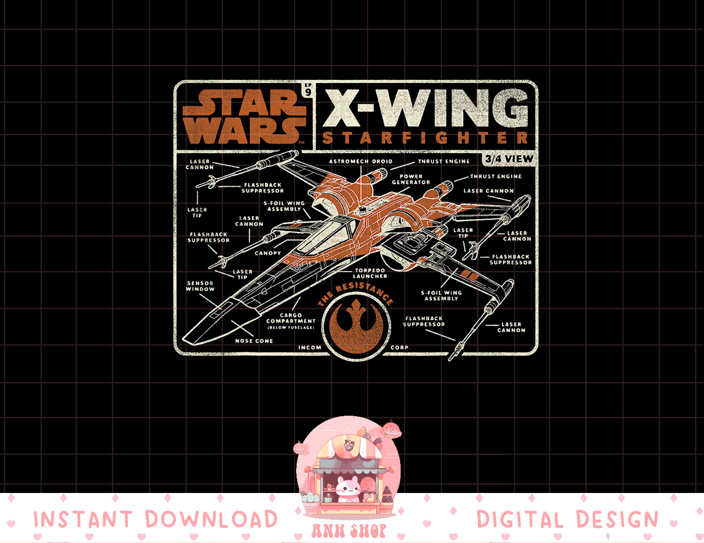 Star Wars The Rise Of Skywalker X-Wing Starfighter Schematic | Inspire ...