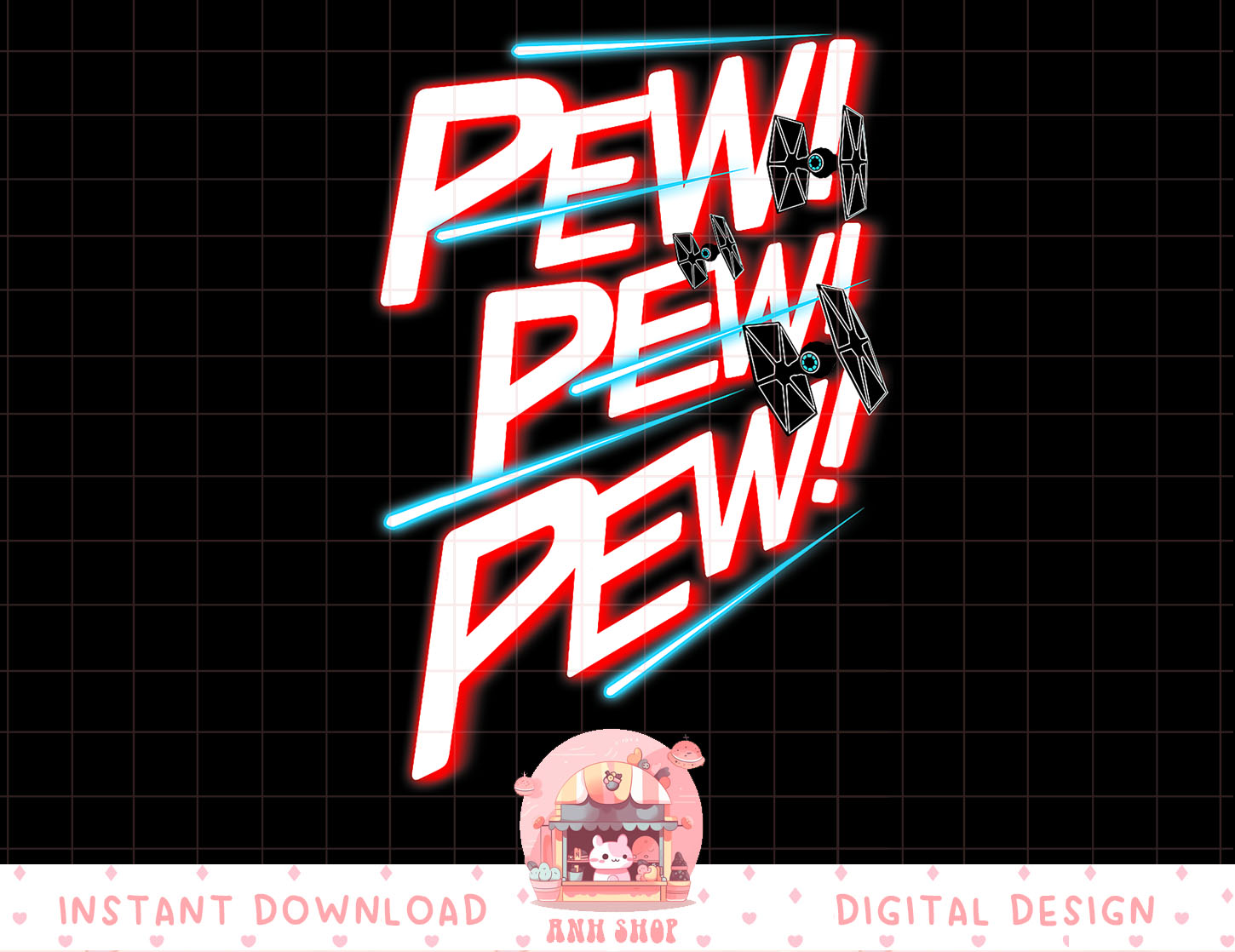 Star Wars TIE Fighter Pew Pew Pew Graphic png | Inspire Uplift