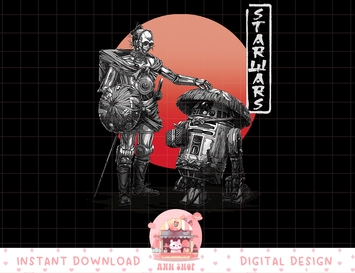Star Wars Visions Samurai Droid Sunset png - Inspire Uplift