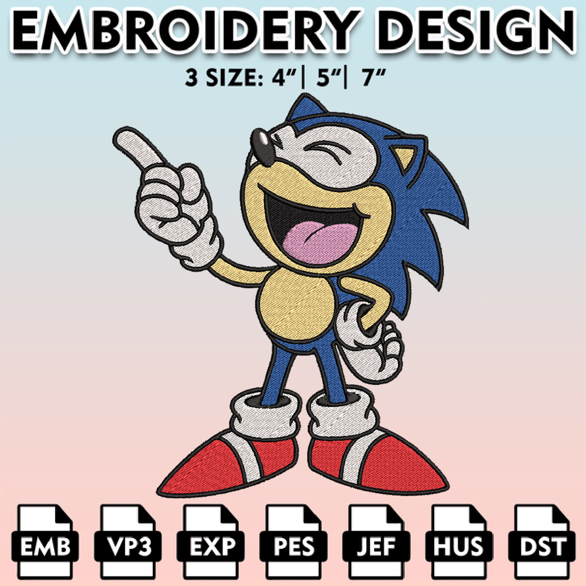 Sonic Embroidery Designs, Sonic the Hedgehog Embroidery File | Inspire ...