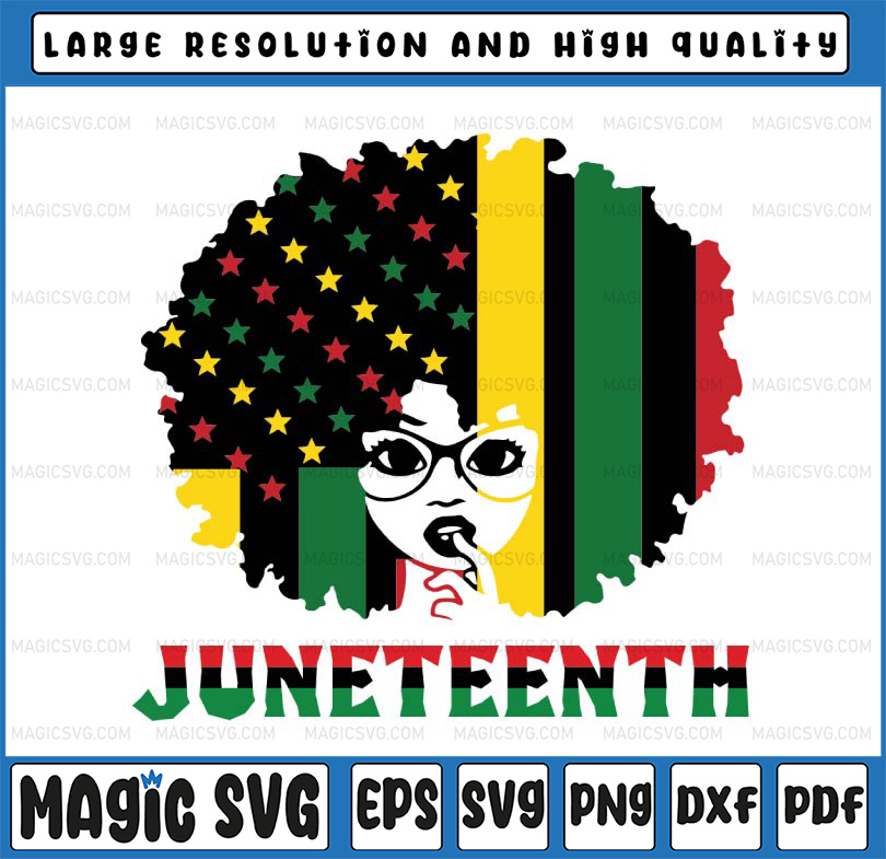 Juneteenth Black Women Svg, Afro Queen Mom Svg, African Amer | Inspire ...