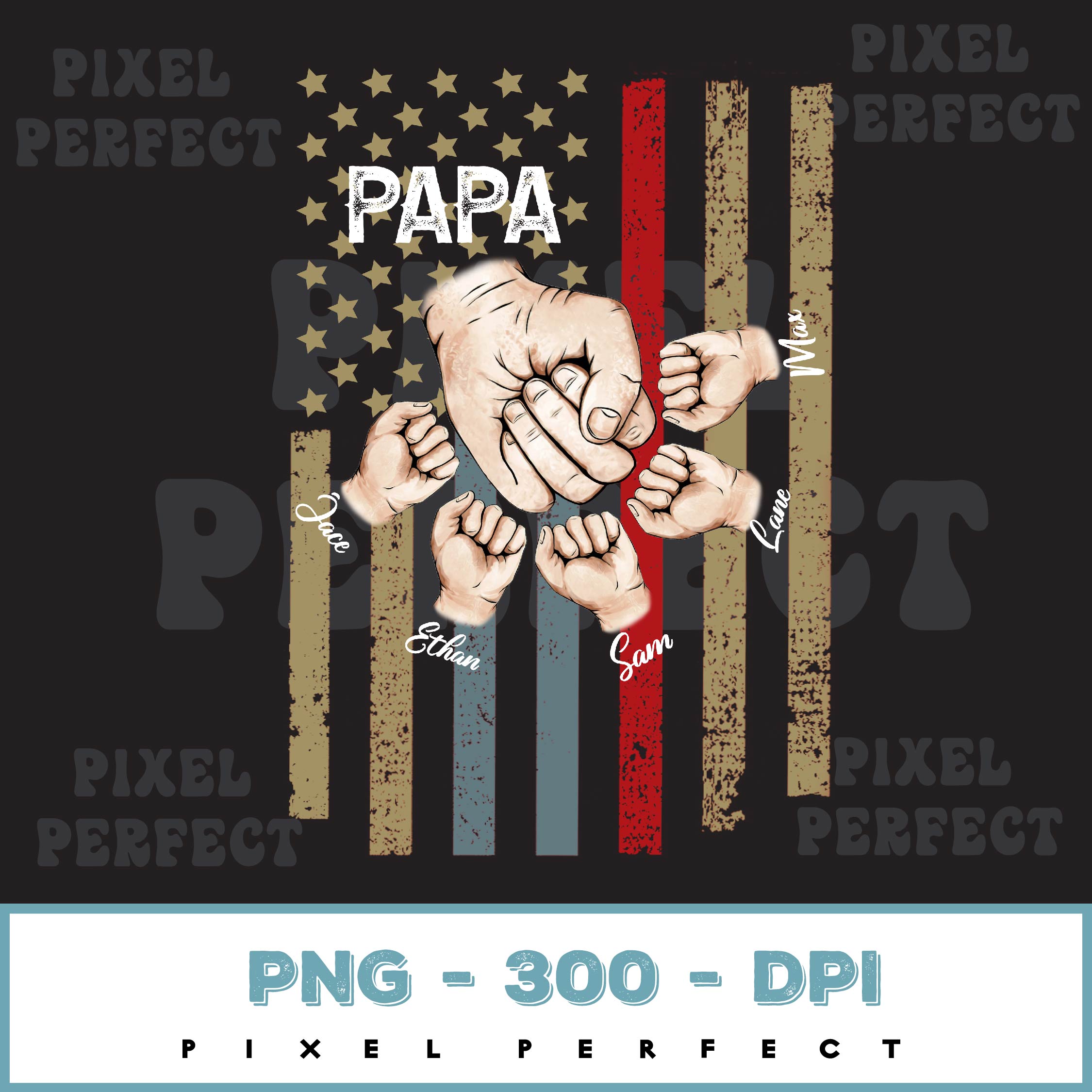 Personalized Papa Png, Custom Name Grandpa Png, Fist Bump Gr | Inspire ...