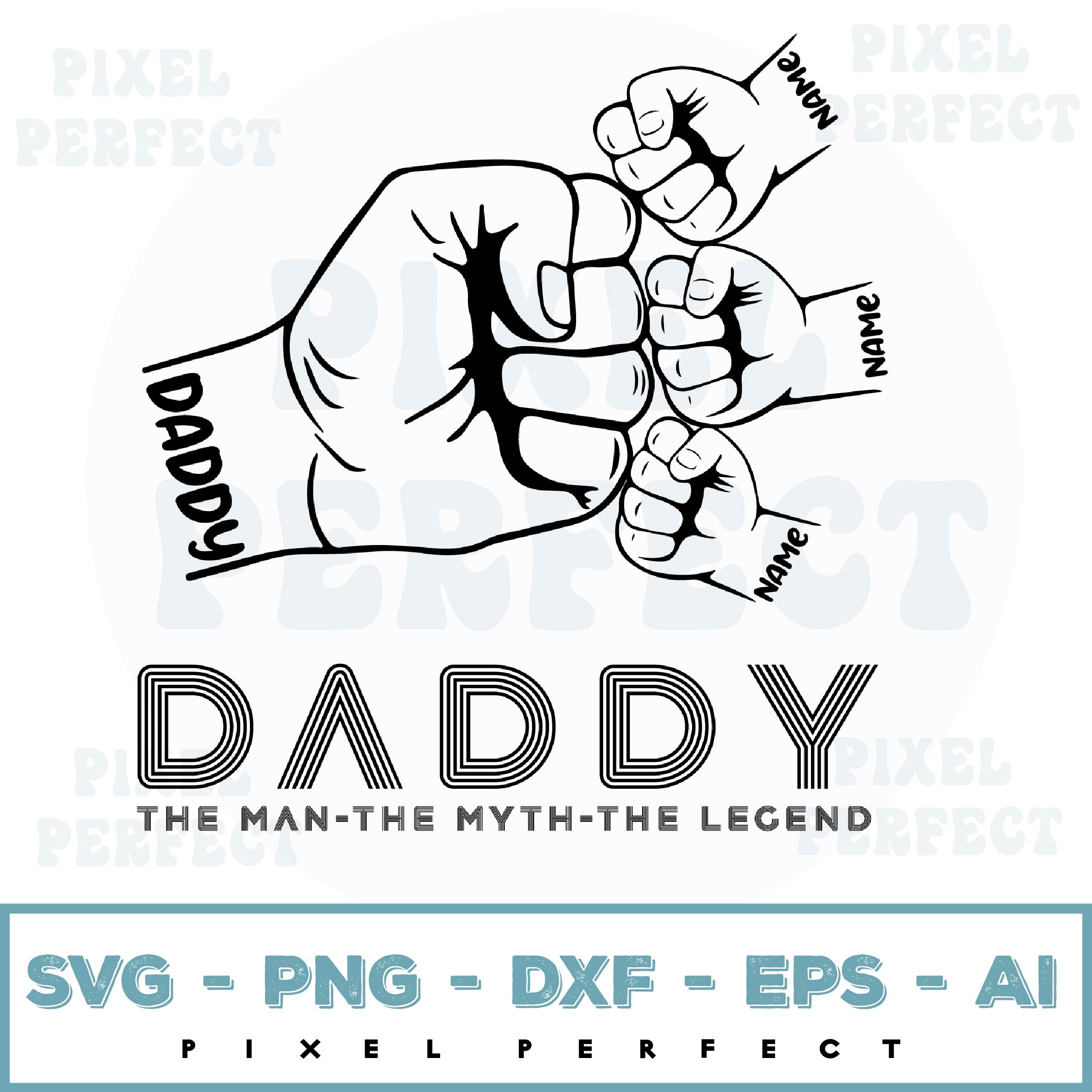 Personalized Daddy Svg, Personalized Papa Svg, Personalized | Inspire ...