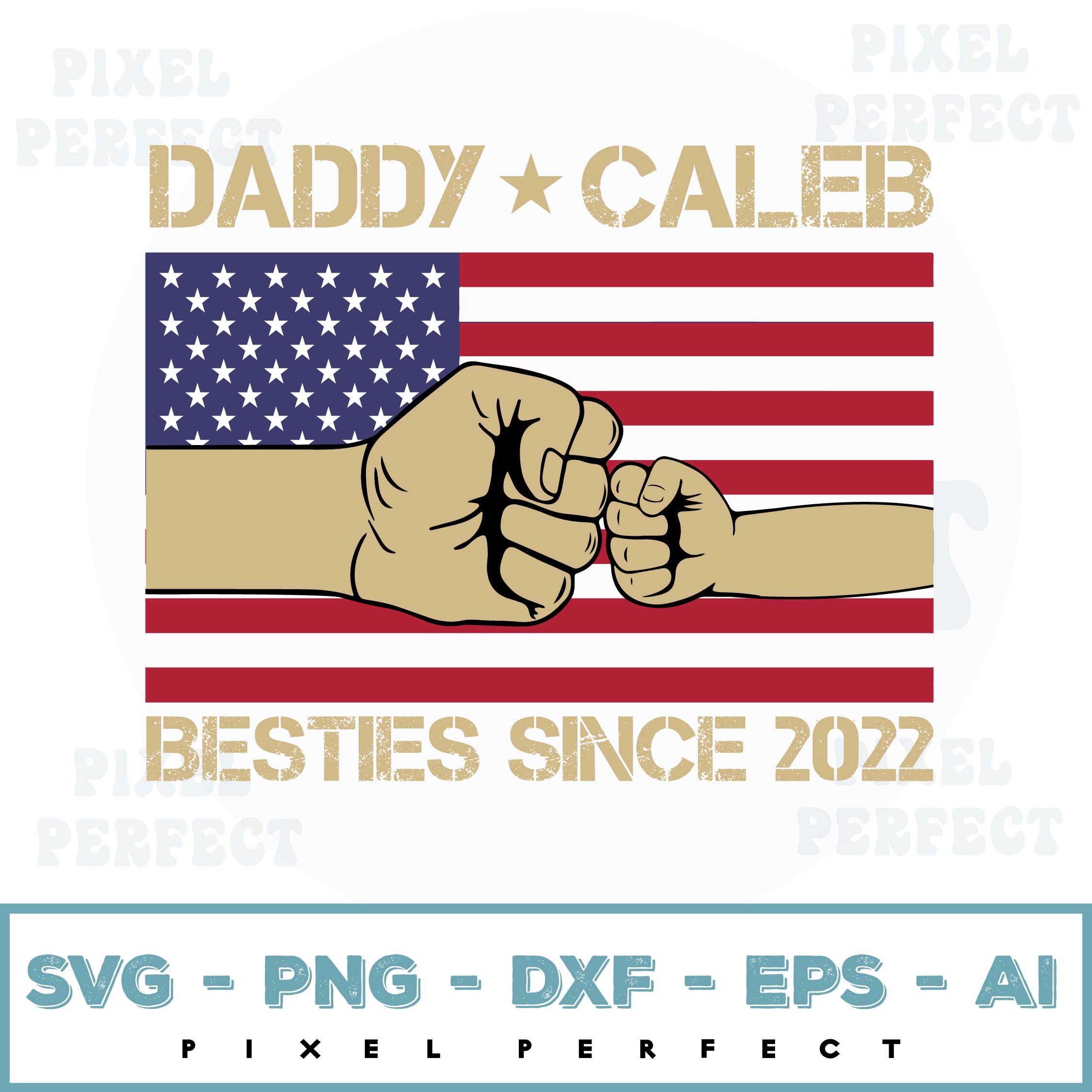 Personalized Daddy Svg Custom Name Bestie Since Year Svg Inspire