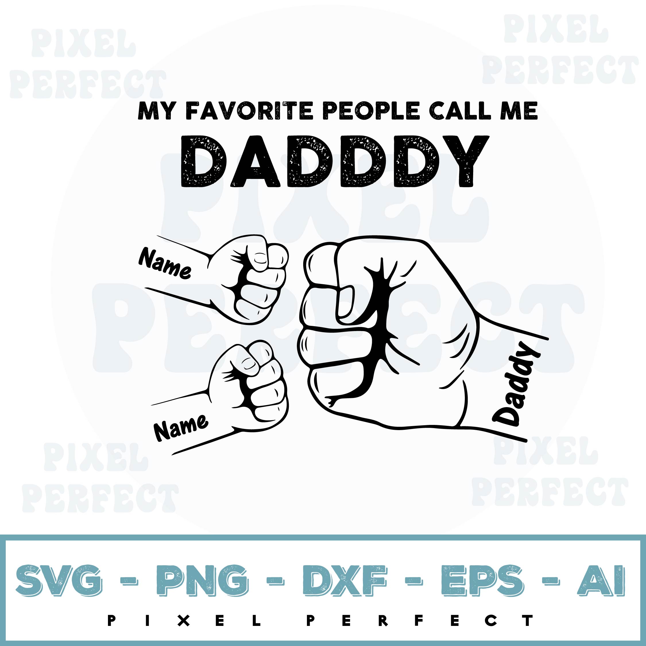 Personalized Grandpa Daddy Svg, Grandpa And Kids Fist Bump S | Inspire ...
