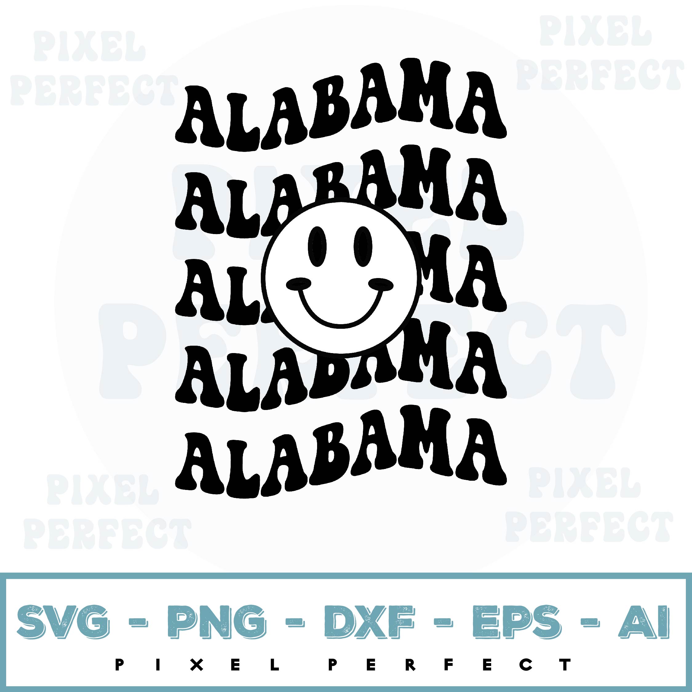 Alabama Smiley svg, Smiley svg, Smiley Face png, Retro Smile | Inspire ...