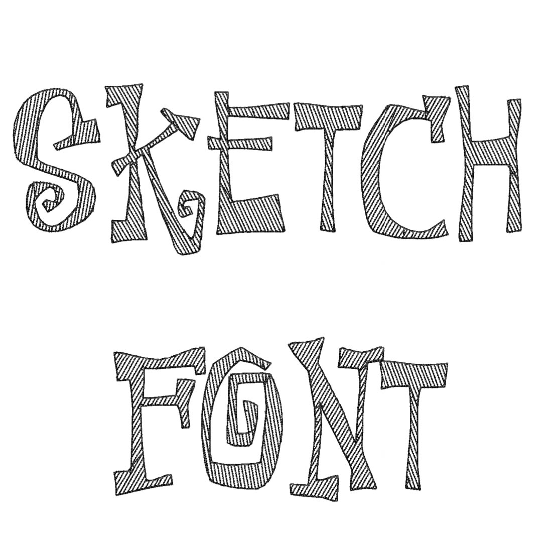 Sketch Embroidery Font | Inspire Uplift