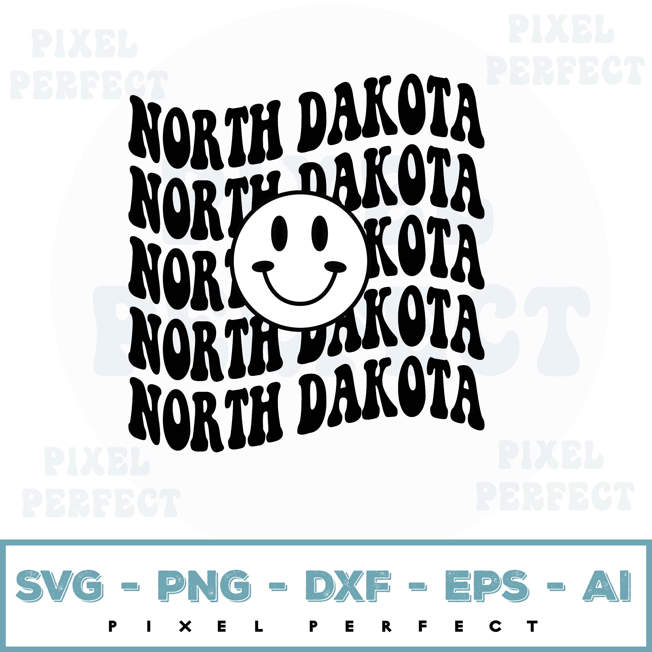 North Dakota Smiley svg, Smiley svg, Smiley Face png, Retro | Inspire ...