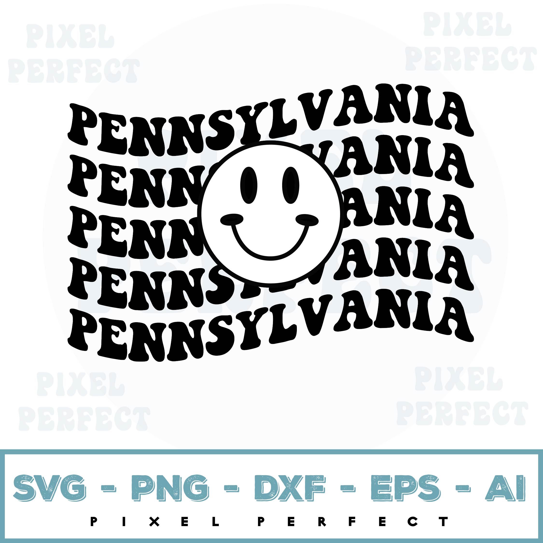 Pennsylvania Smiley svg, Smiley svg, Smiley Face png, Retro | Inspire ...