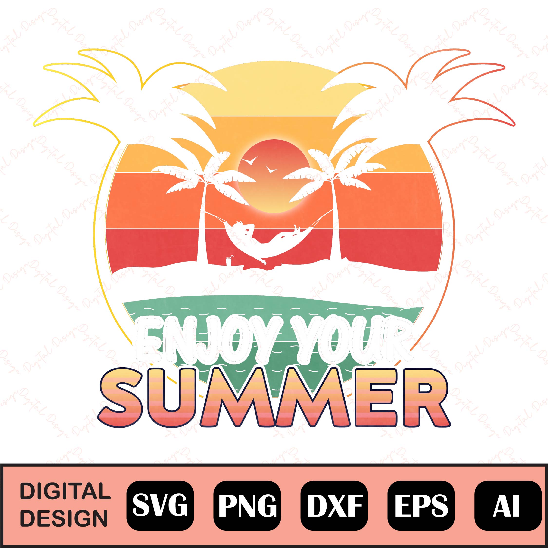 Enjoy Your Summer Svg, Summer Sign Svg, Hello Summer Popsicl | Inspire ...