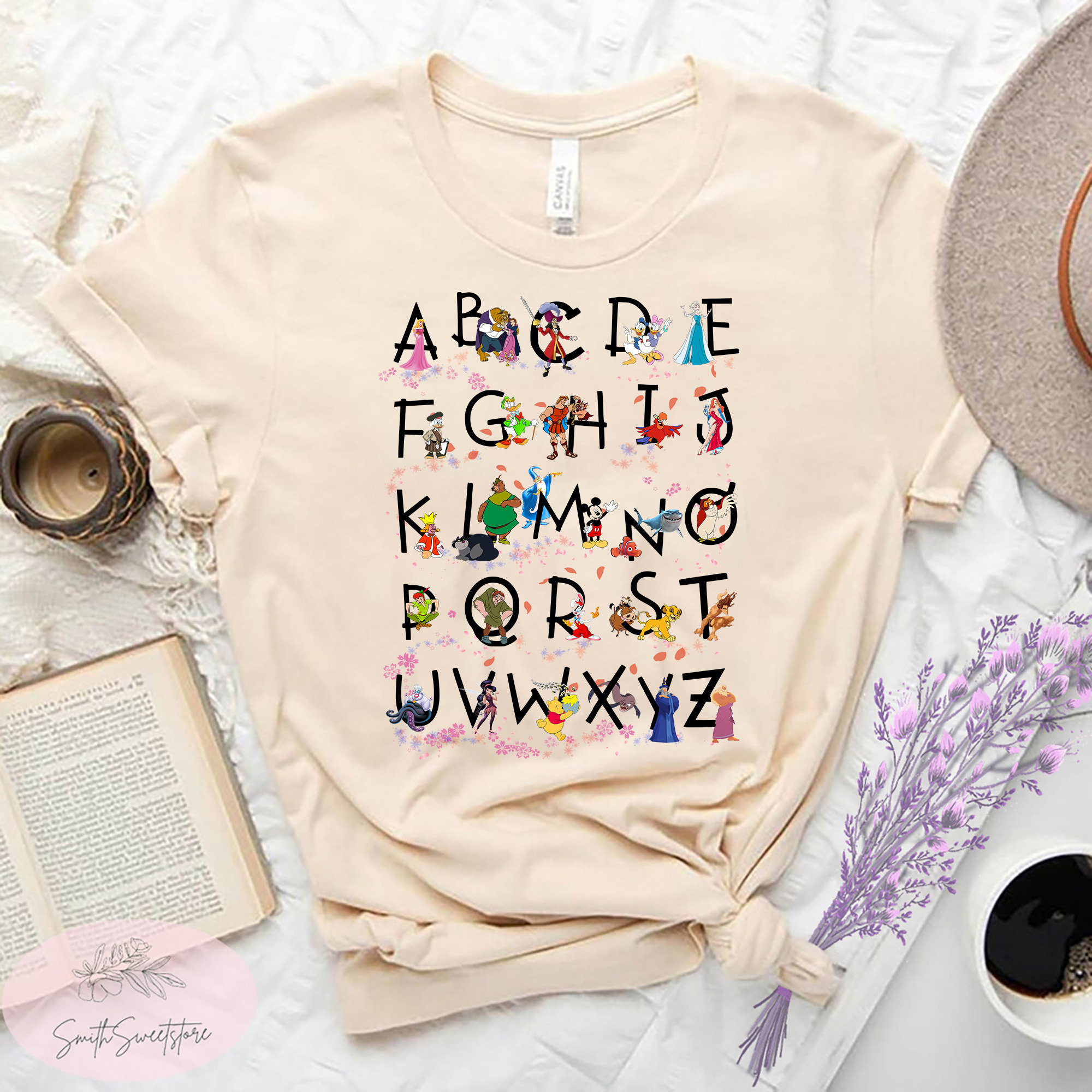 Disney Alphabet Shirt, Disney Alphabet Characters Shirt, Dis - Inspire ...
