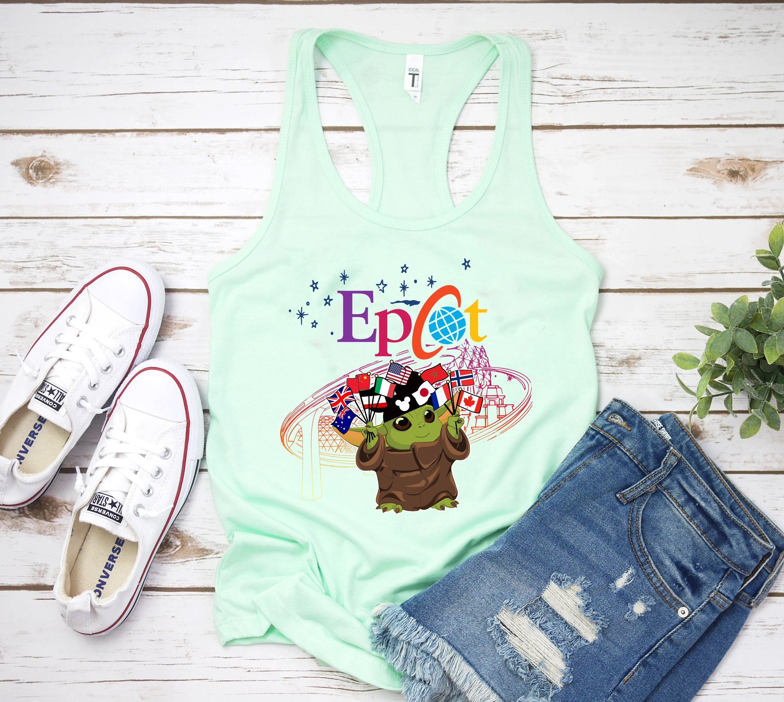 Disney Epcot Tank, Baby Yoda Tank, Disney Star Wars Day Tank - Inspire ...