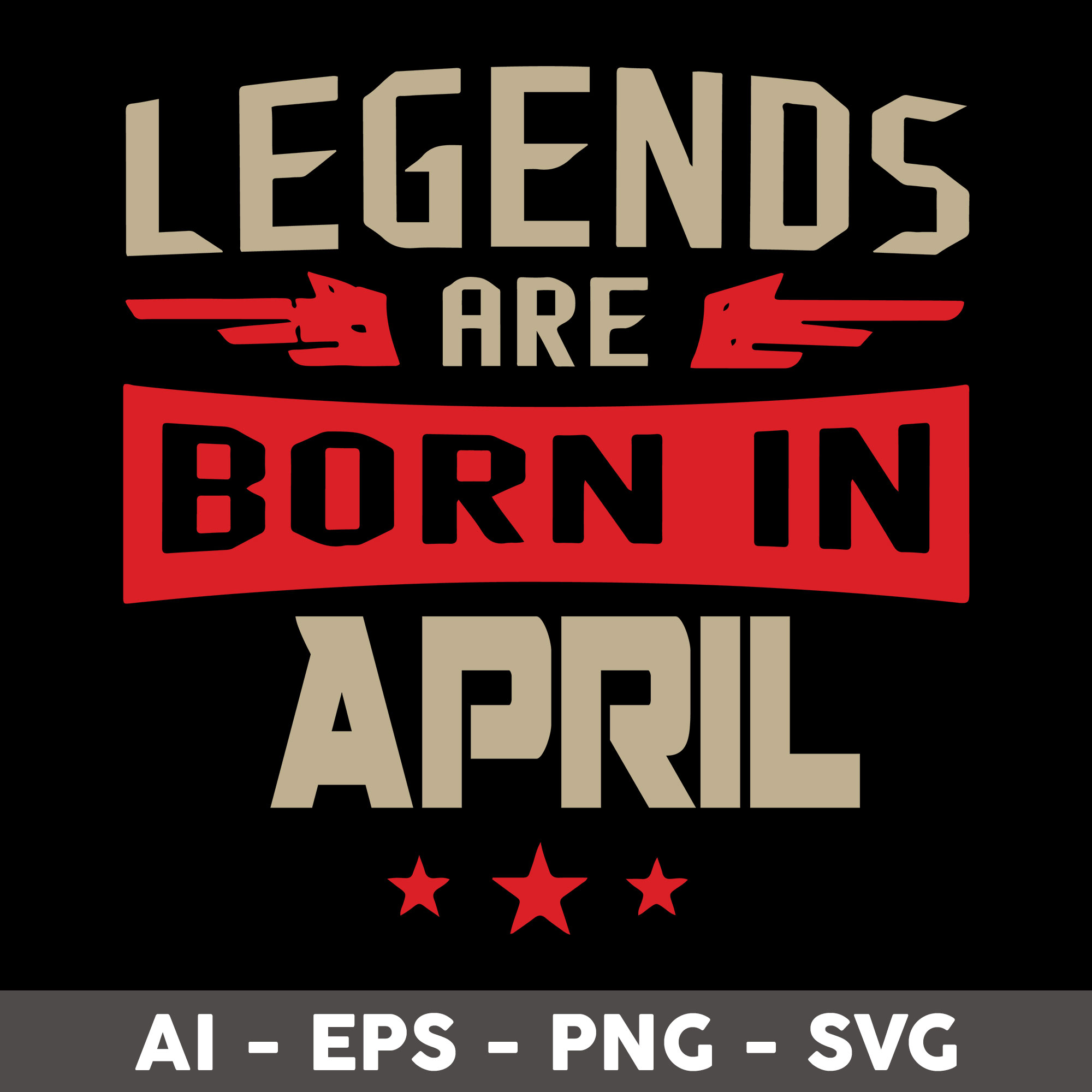 Legends Are Born In April Svg, Happy Birthday Svg, Birthday | Inspire ...