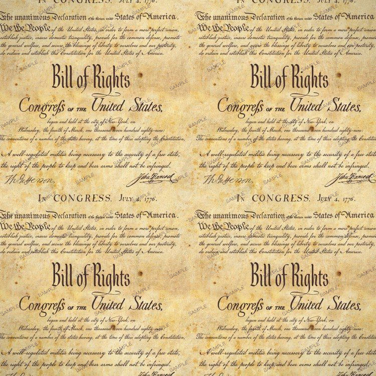 Bill of Rights Seamless Tileable Repeating Pattern | Inspire Uplift