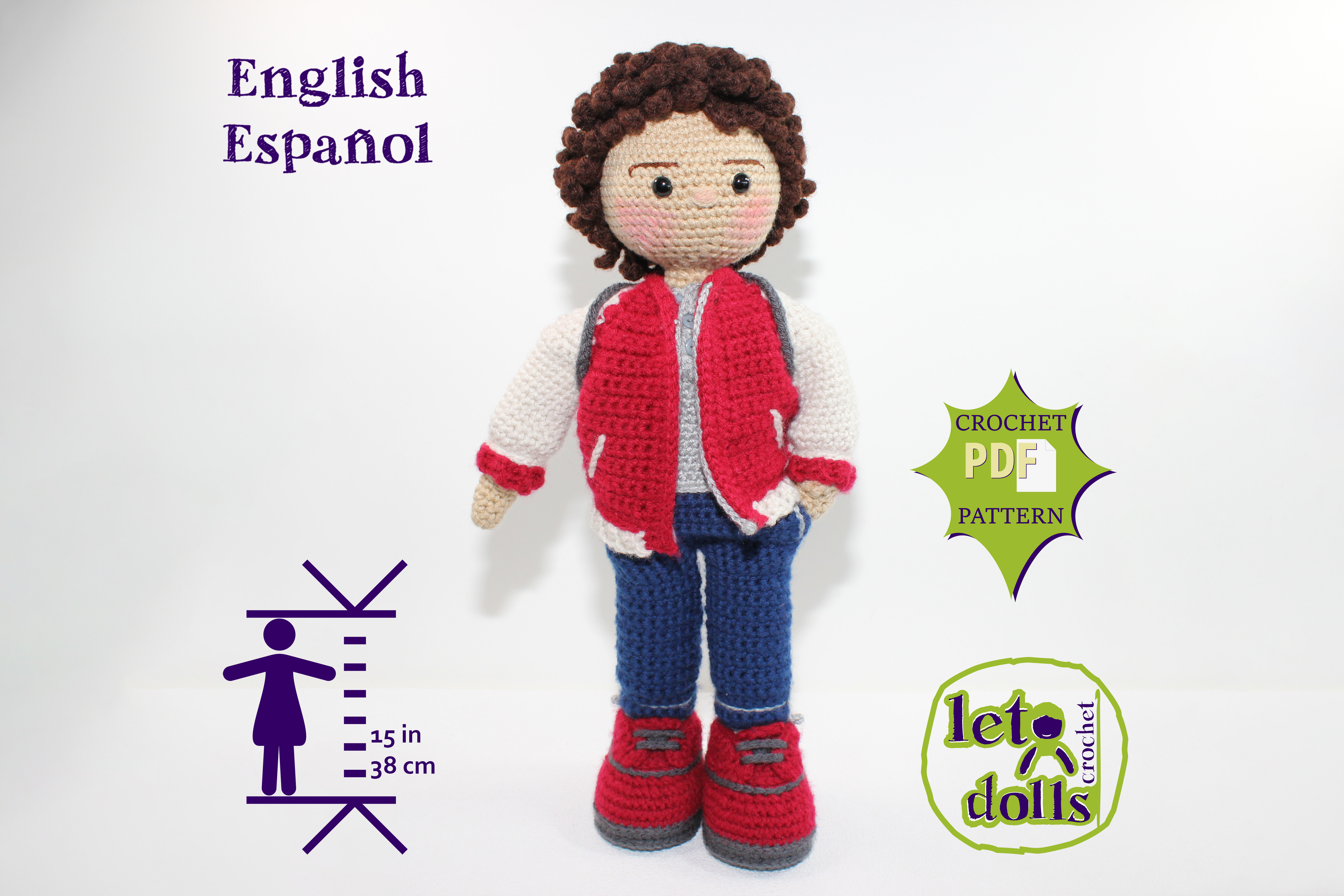 Crochet Doll Pattern, Amigurumi doll pattern, Small doll, 15 | Inspire ...