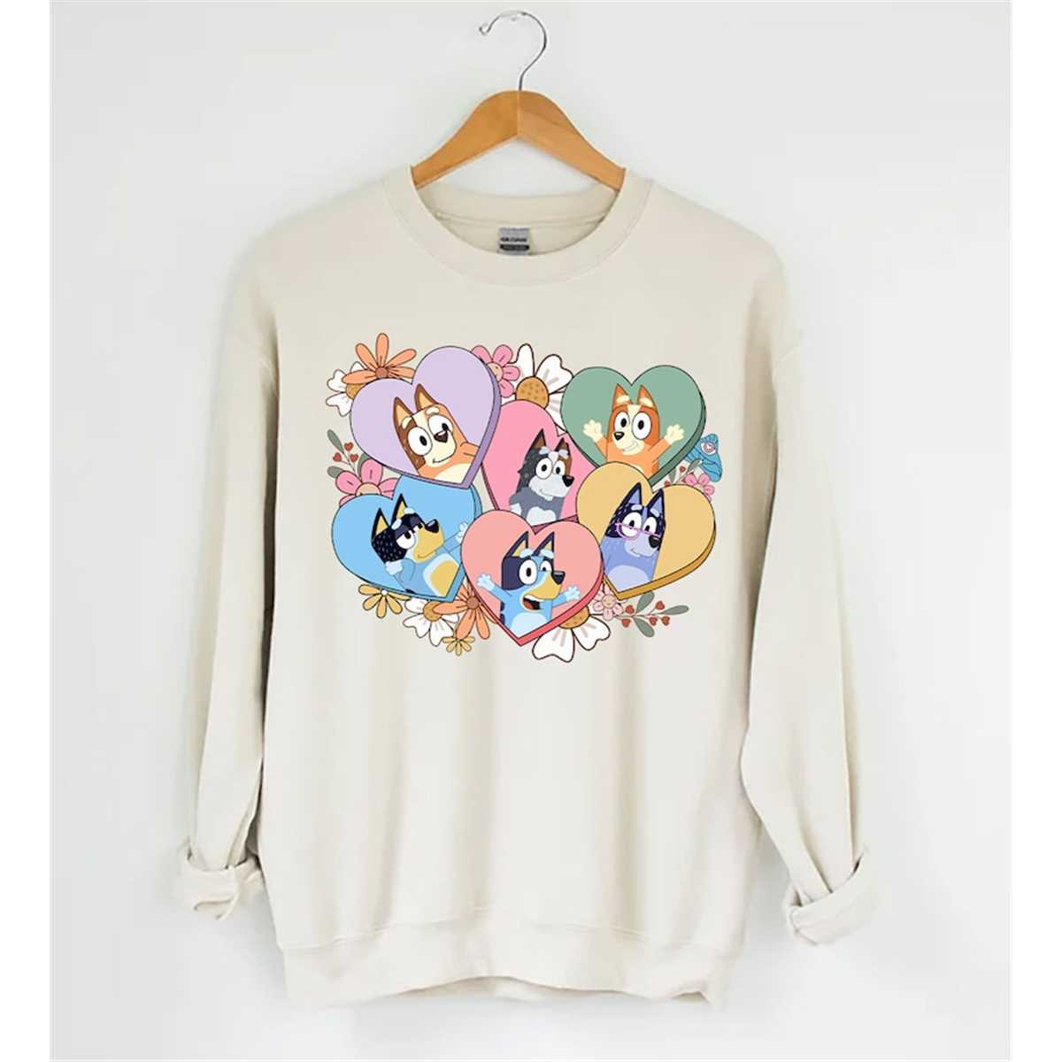 Blueys Cartoons Spring Flowers Shirt, Bluey Family Shirt, Bl - Inspire ...